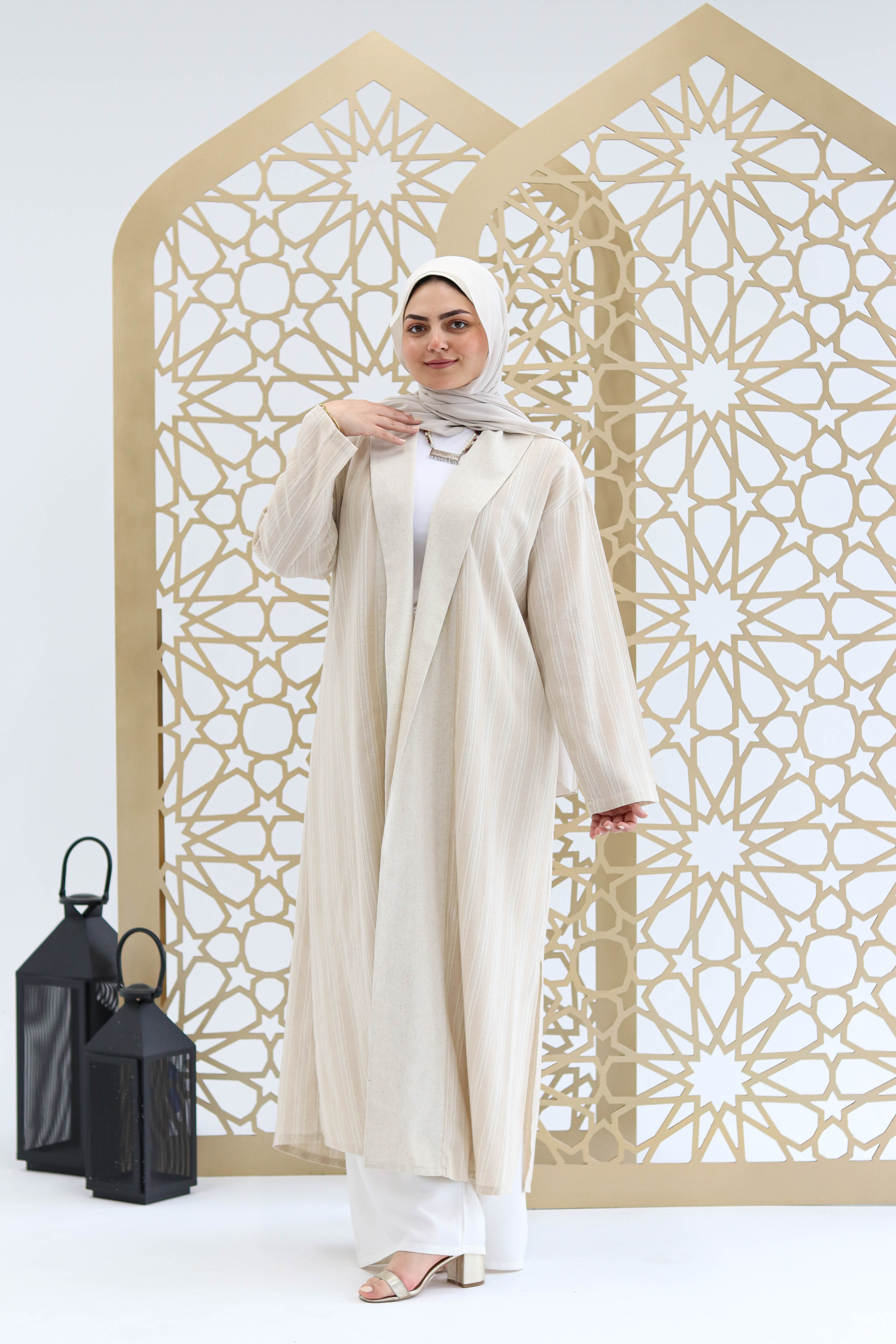 Beige/detail Kaftan – Malikat